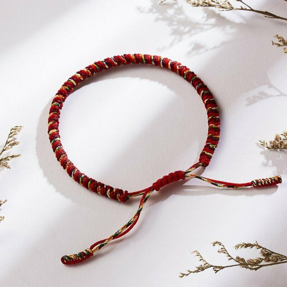 Accessories | Mens Rope Red Gold Bracelet Handmade | Poshmark